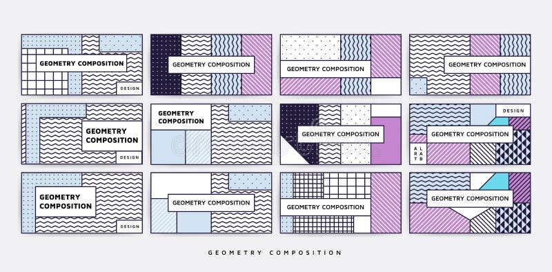 Colorful Trend Geometric Pattern Stock Vector - Illustration of flat ...