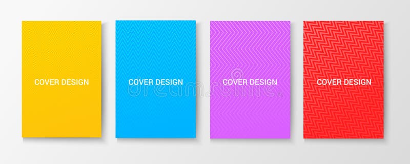 Colorful Trendy Covers Templates Stock Vector - Illustration of line ...
