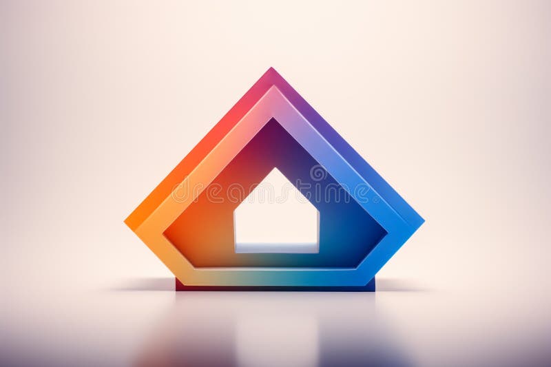 Colorful Triangle with Central Void, Showing Modern Artistic Design ...