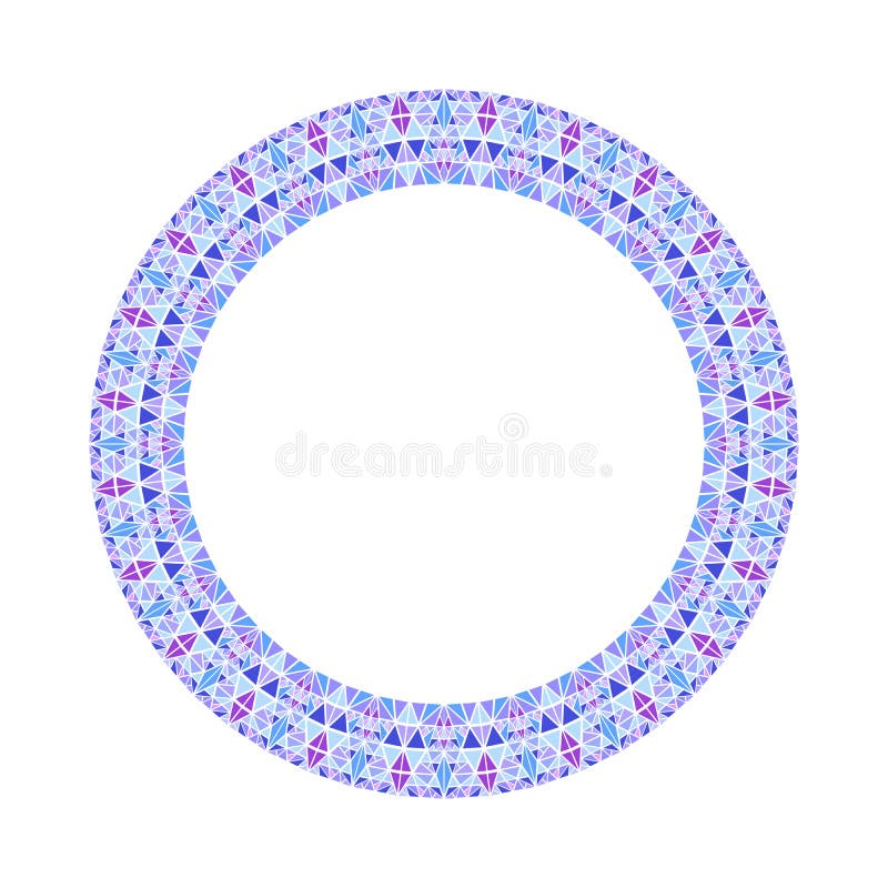 Colorful Triangle Circle Border - Polygonal Vector Element Stock Vector ...