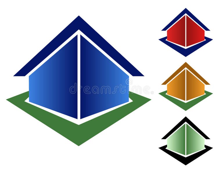 Colorful Triangle Houses stock vector. Illustration of reality - 7209254