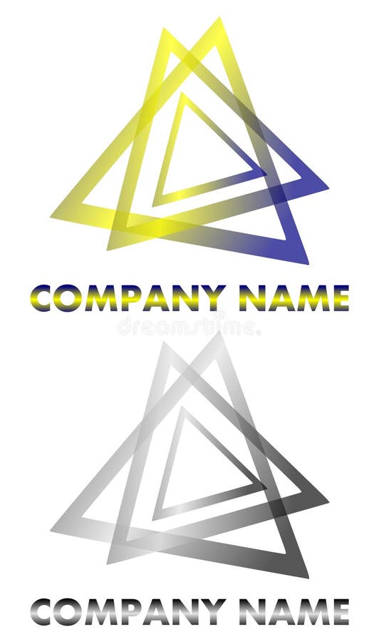 Colorful Triangle Logo, Colors, Isolated, Geometry. Stock Illustration ...
