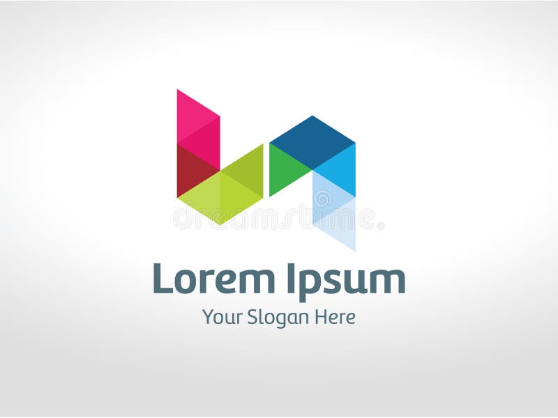 Colorful Triangle Logo Design with Square Letter Triangle Pixel Stock ...