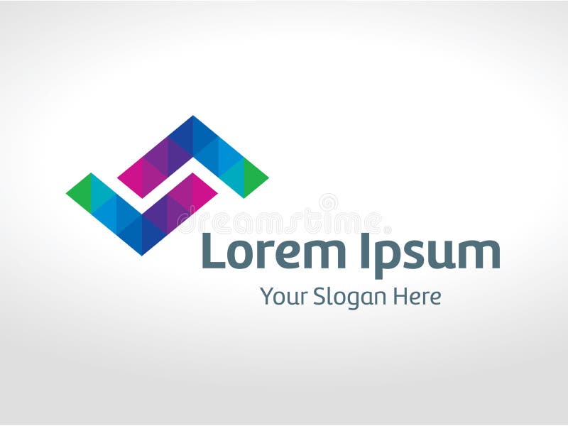 Colorful Triangle Logo Design with Square Letter Triangle Pixel Stock ...