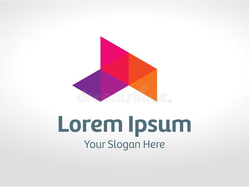 Colorful Triangle Logo Design with Square Letter Triangle Pixel Stock ...