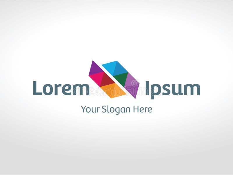 Colorful Triangle Logo Design with Square Letter Triangle Pixel Stock ...