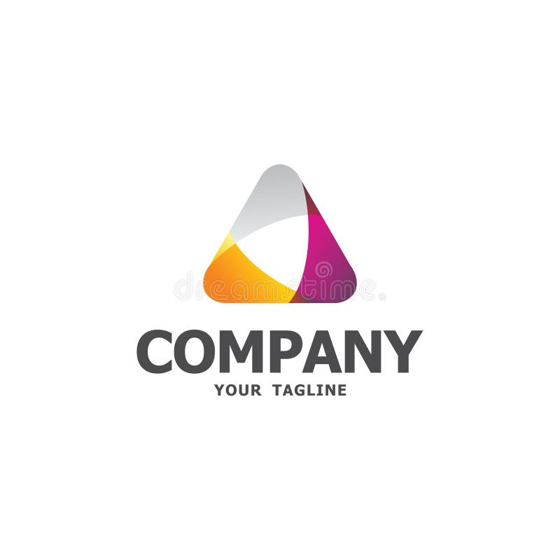 Colorful Triangle Logo Template Stock Illustration - Illustration of ...