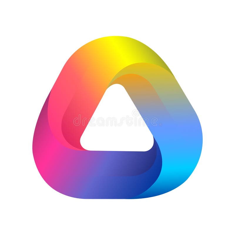 Colorful triangle logo stock illustration. Illustration of corporate ...