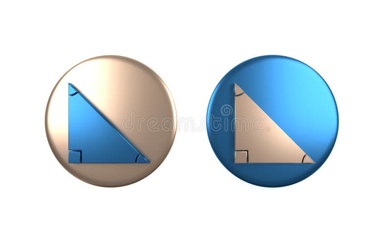 Colorful Triangle Math Icon Isolated on White Background. Circle Button ...