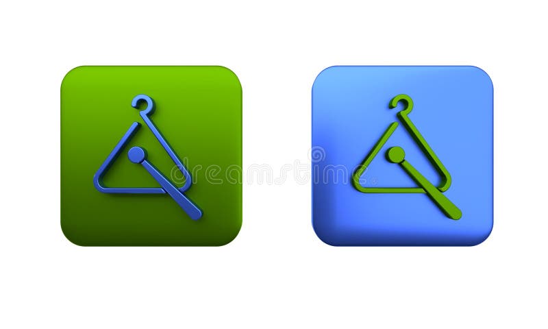 Colorful Triangle Musical Instrument Icon Isolated on White Background ...