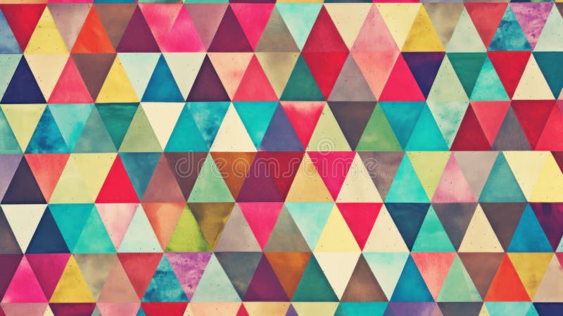 A Colorful Triangle Pattern Stock Illustration - Illustration of ...