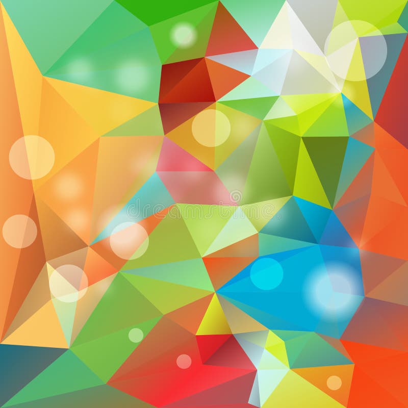 Colorful Abstract Triangle Pattern on White Background, Colorful Bright ...