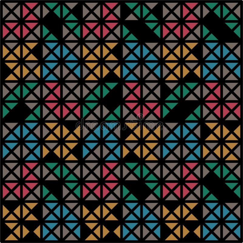 Colorful Triangle Seamless Pattern , Abstract, Illustrator Geometric ...