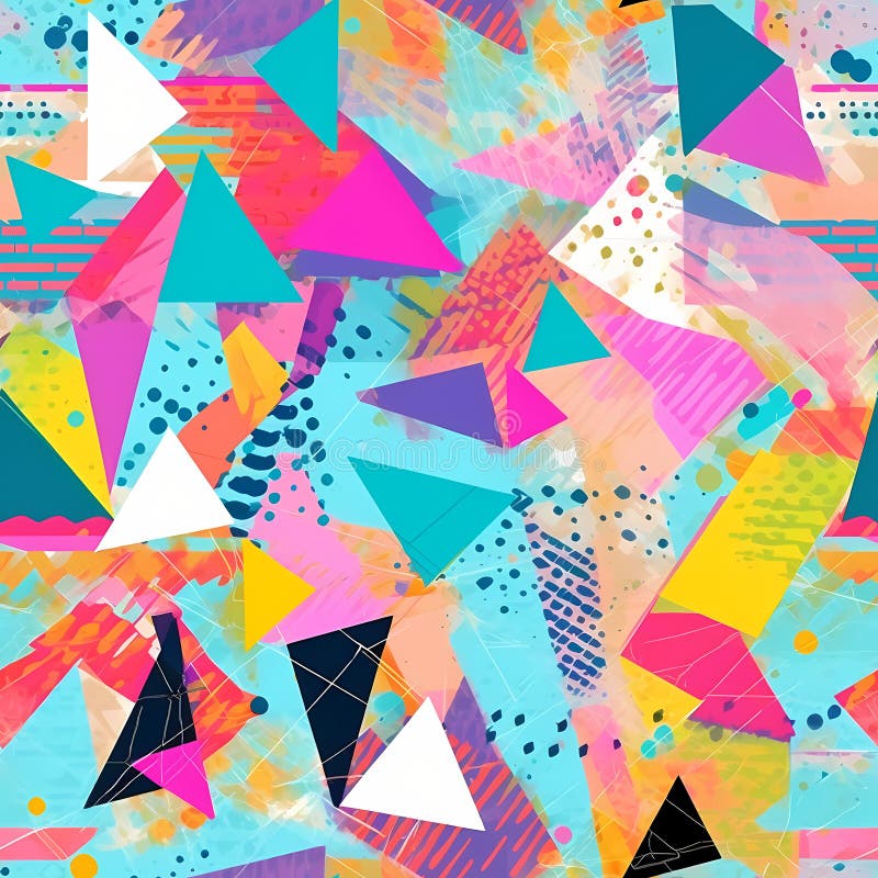 Colorful Triangle Seamless Pattern, a Colorful Pattern with Triangles ... Colorful Triangle Seamless Pattern, a Colorful Pattern with Triangles ...