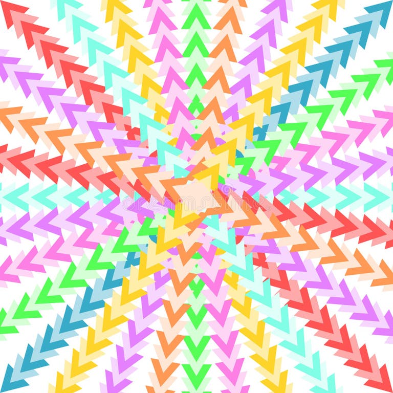 Colorful Triangles Forming a Star-shaped Pattern Stock Vector ...