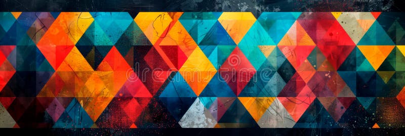 Colorful Triangles and Geometric Patterns on a Dark Background, Stock ... Colorful Triangles and Geometric Patterns on a Dark Background, Stock ...