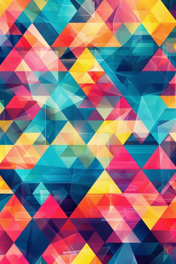 Colorful Triangles in Motion: a Fashionable Endless Pattern Design ...