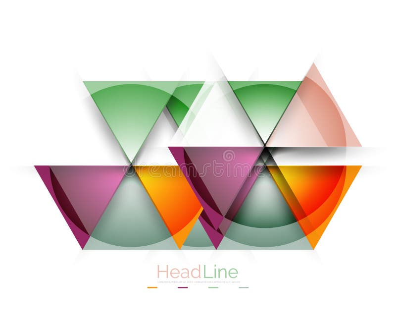 Colorful Triangles on White Background Stock Vector - Illustration of ...