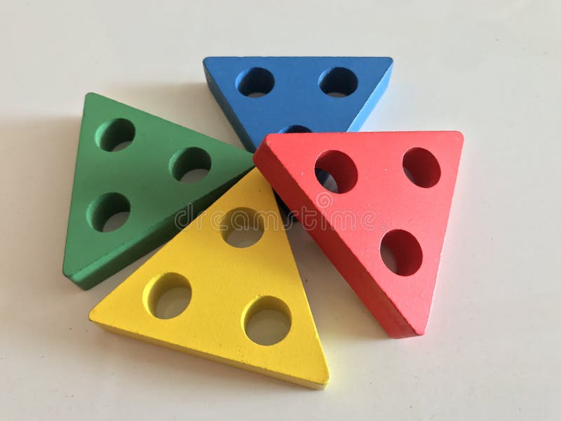 Colorful triangles stock image. Image of education, floor - 84103411
