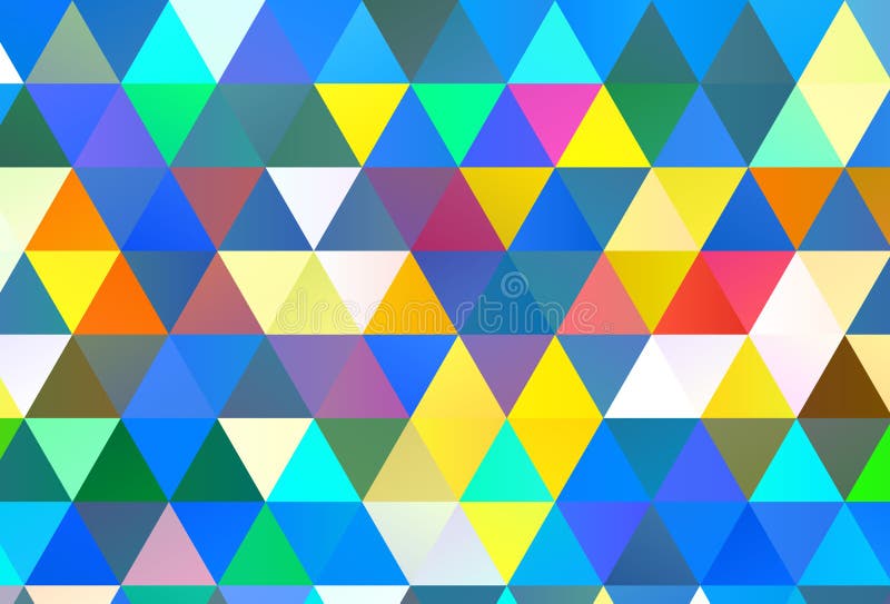 Colorful Triangular Background. Pattern with Many Triangles of ...