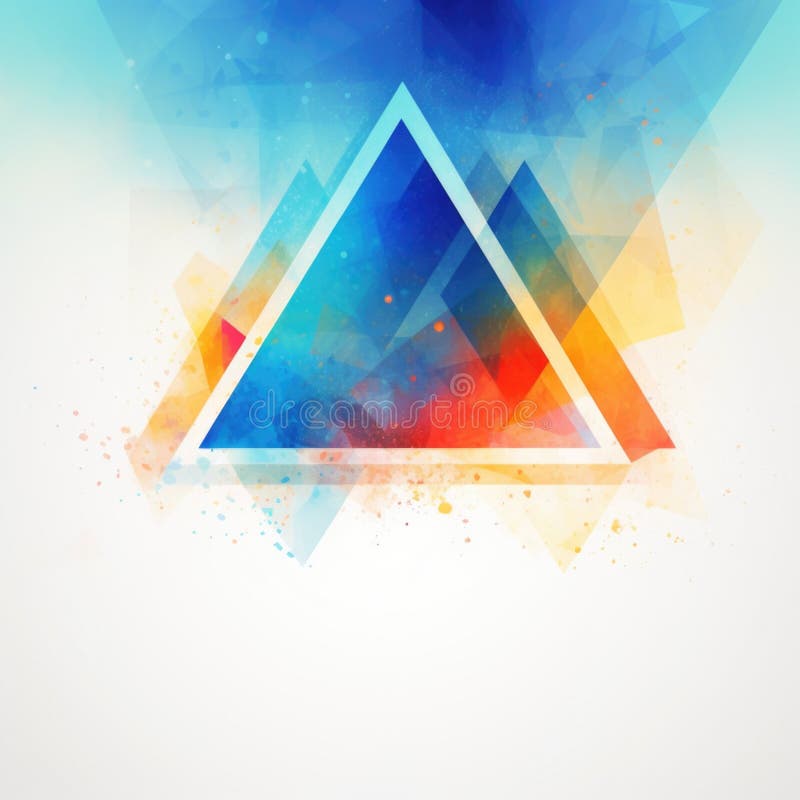 Colorful Triangular Banner for Creative Wallpaper Concept Stock ...