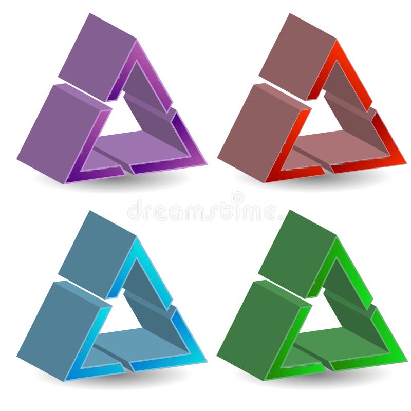 Colorful triangular logo stock illustration. Illustration of company ...