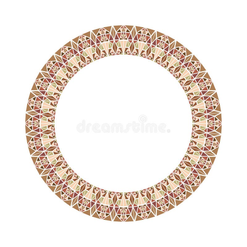 Colorful Triangular Mosaic Circular Frame - Round Vector Element Stock ...