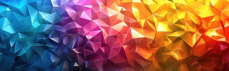 Colorful Triangular Patterned Background: Abstract Rainbow Texture with ...