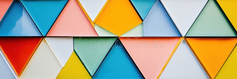 Colorful Triangular Patterns Create an Engaging Geometric Abstraction ...