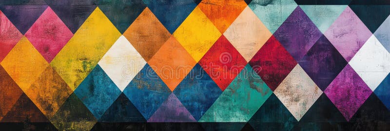 Colorful Triangular Patterns Form a Striking Geometric Abstraction in a ...