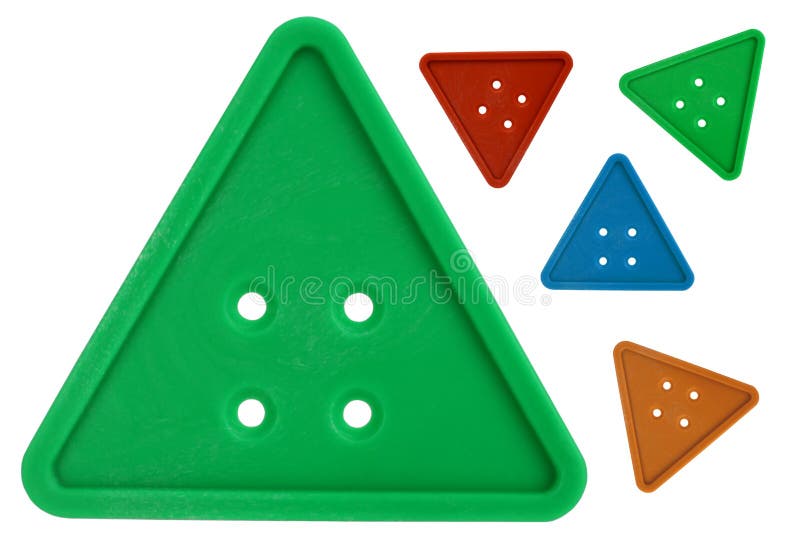 Button Triangular Colorful Macro with Colors Variations Stock Photo ...