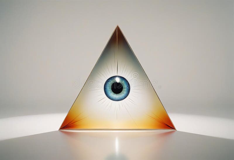 A Colorful Triangular Shape with a Circular Opening in the Center Stock ...