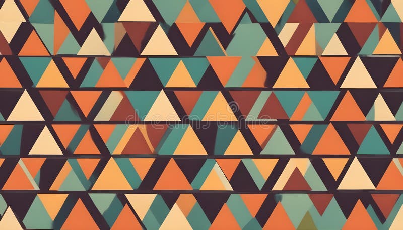 A Seamless and Vibrant Pattern with Colorful Triangles Arranged in a ...
