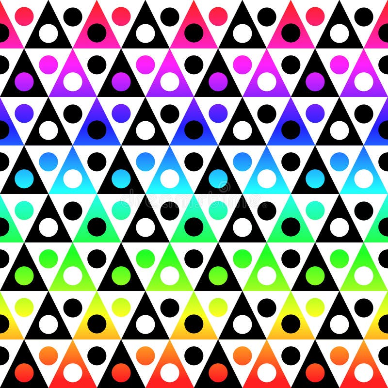 Rainbow Triangles Geometric Background Stock Illustration ...
