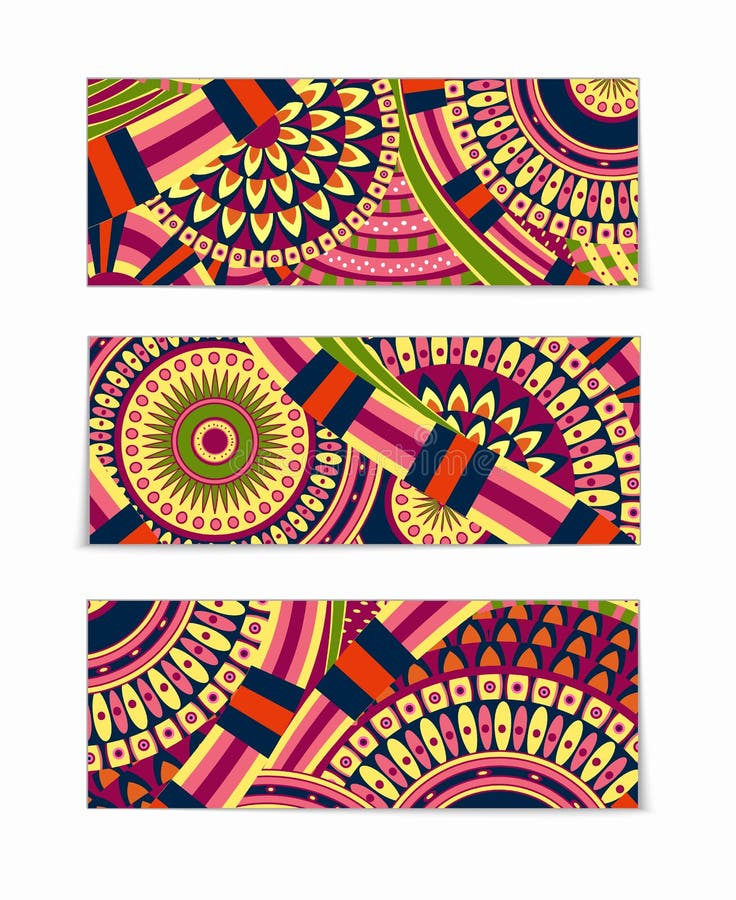 Colorful Tribal Ethnic Theme Banner Design Stock Vector - Illustration ...