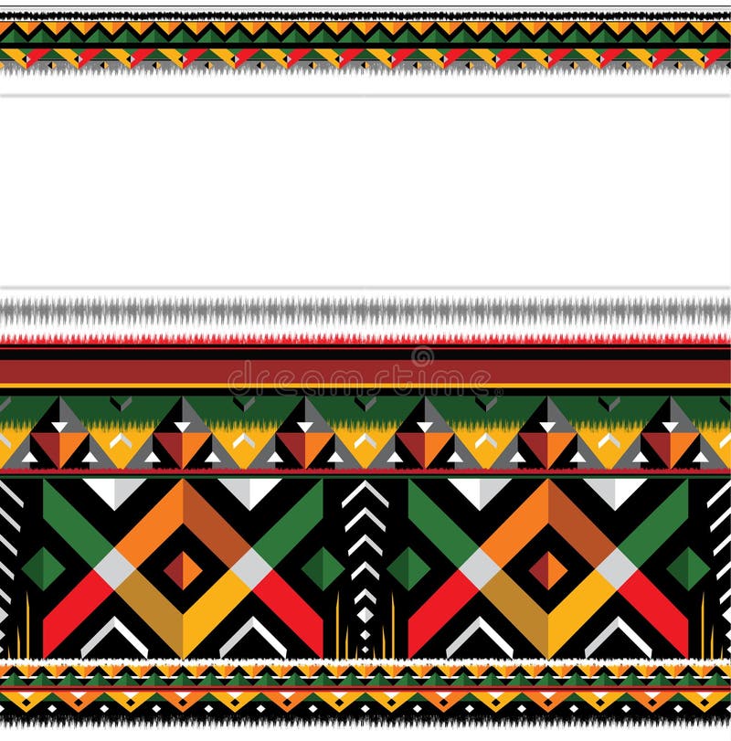 Colorful Tribal Pattern Fabric Designs Inspired by Tribal Work Stock ...