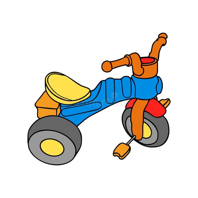 Colorful tricycles stock vector. Illustration of small - 72142969