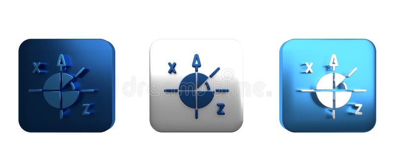 Colorful Trigonometric Circle Icon Isolated on White Background. Square ...