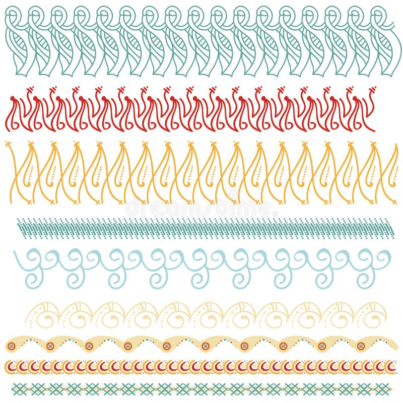 Colorful trim collection stock illustration. Illustration of abstract ...