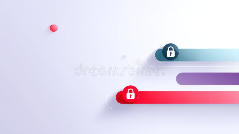 Colorful Trio of Lock Buttons, a Secure and Engaging Interface Design ...
