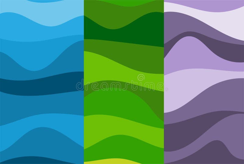 Colorful Triple Abstract Wave Line Background Design Stock Vector ...