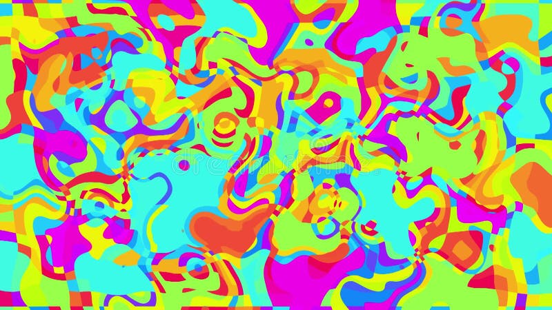 Colorful Trippy Psychedelic Circles Background - Loop Abstract ...