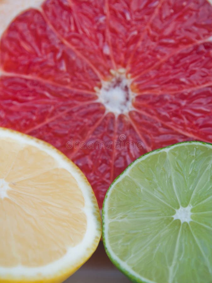 Colorful Tropical Fruits - Lemon, Lime, Grapefruit Stock Image - Image ...