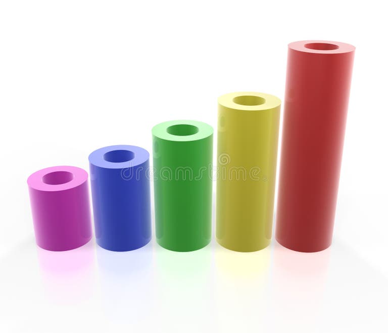 Colorful tube graph stock image. Image of forecast, account - 2283733
