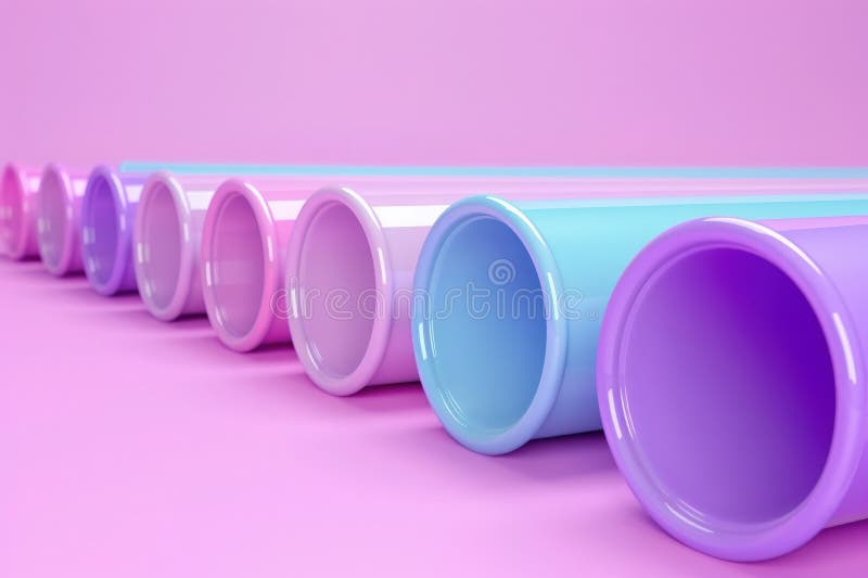 Visualizing the Sales Pipeline with Vibrant Colored Tubes on a Clean ...