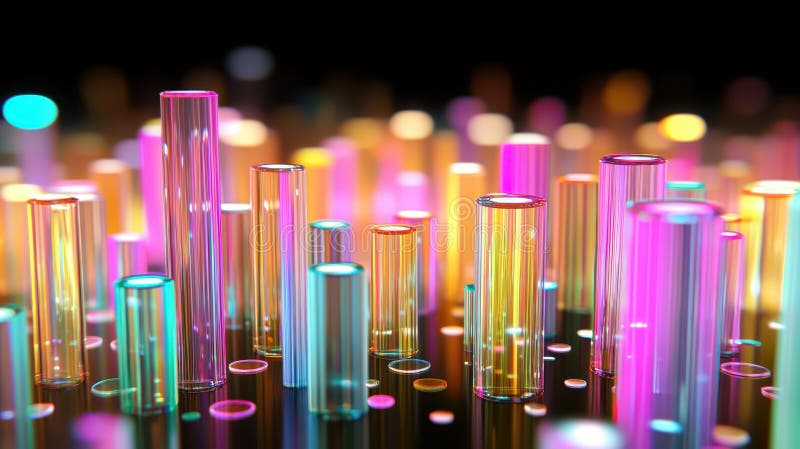 Colorful Tubes Background, Vivid and Abstract Design Element for Modern ...