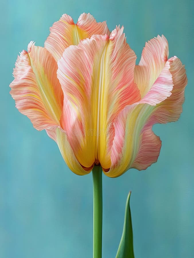 Colorful tulip stock illustration. Illustration of drawn - 378163664