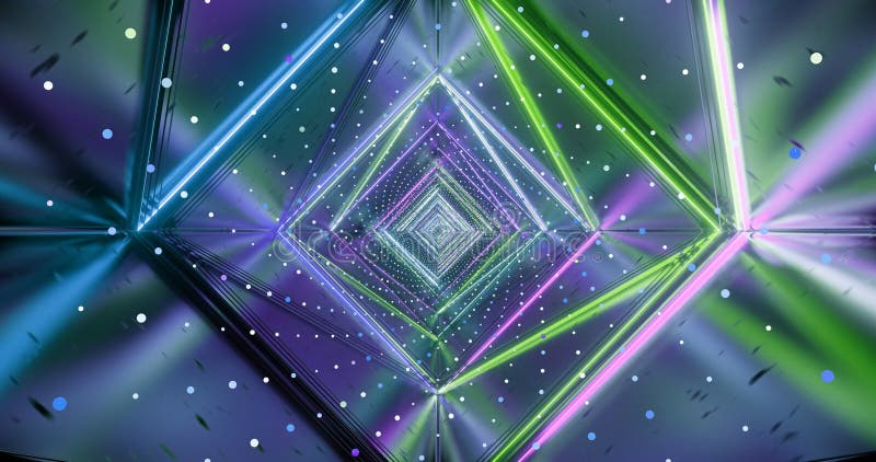 Colorful Tunnel Loop with Vibrant Lights Creating an Immersive Visual ...