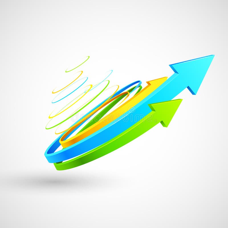 Twisted Arrow stock vector. Illustration of line, editable - 18456145