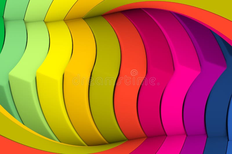 Colorful Twisted Boxes Abstract Background 3D Stock Illustration ... Colorful Twisted Boxes Abstract Background 3D Stock Illustration ...